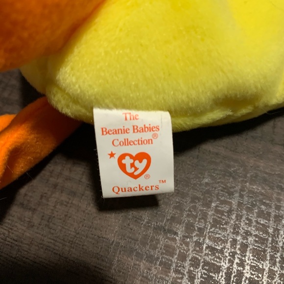 Ty | Other | 993 Ty Beanie Babys Quackers The Duck 6 Plush Toy 424 Rare ...